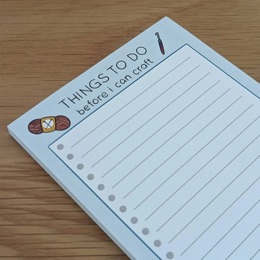 Crafter's To Do List - A6 Notepad | Patti and Bango's Place